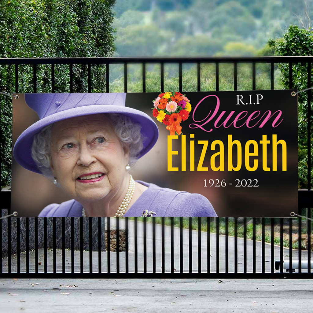 Queen Memorial Banners - Vinyl Banners Printing, PVC Banner Printing UK