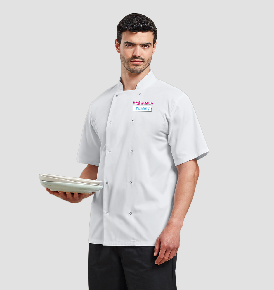 Personalised Chef Short Sleeve Jacket, Customised Printed Chef Short ...