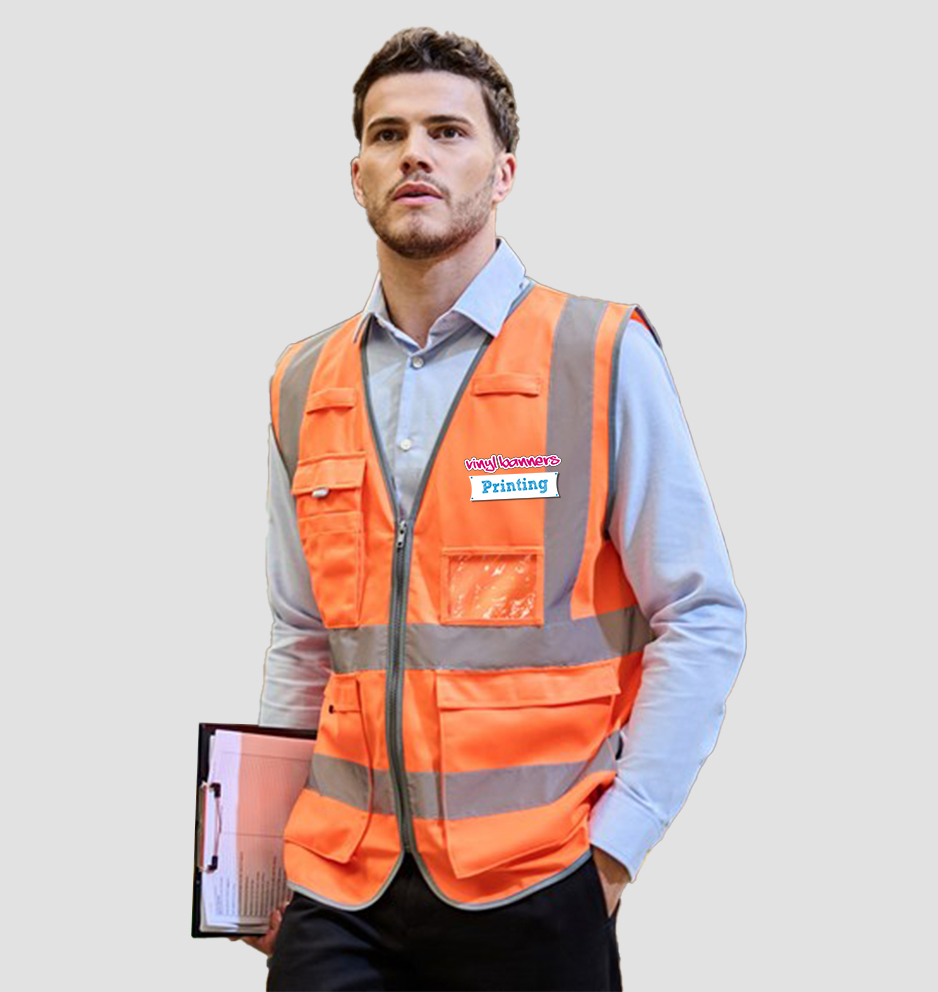 Personalised Hi Vis Executive Vest, Customised Printed Hi Vis Executive ...