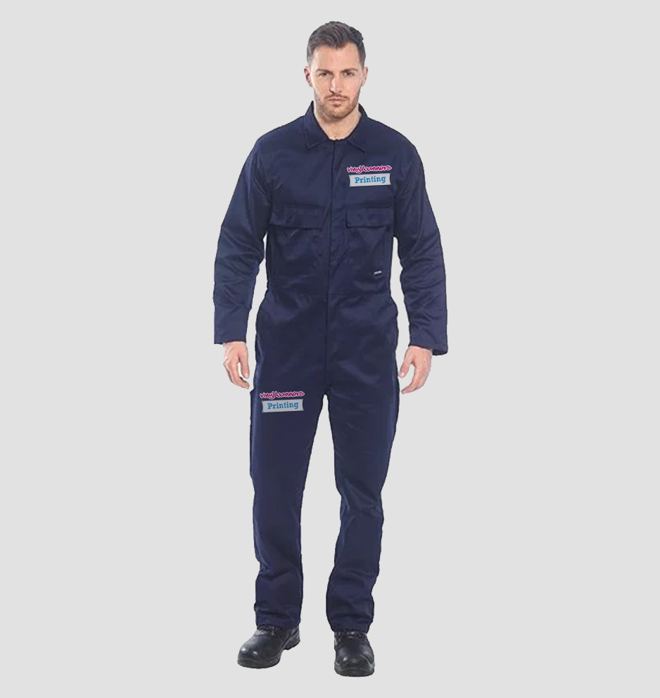 Personalised Work Coverall, Customised Printed Work Coverall - Vinyl ...