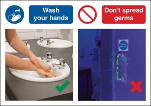 Wash Your Hands Don't Spread Germs Do & Don't Visual Signs - Vinyl ...