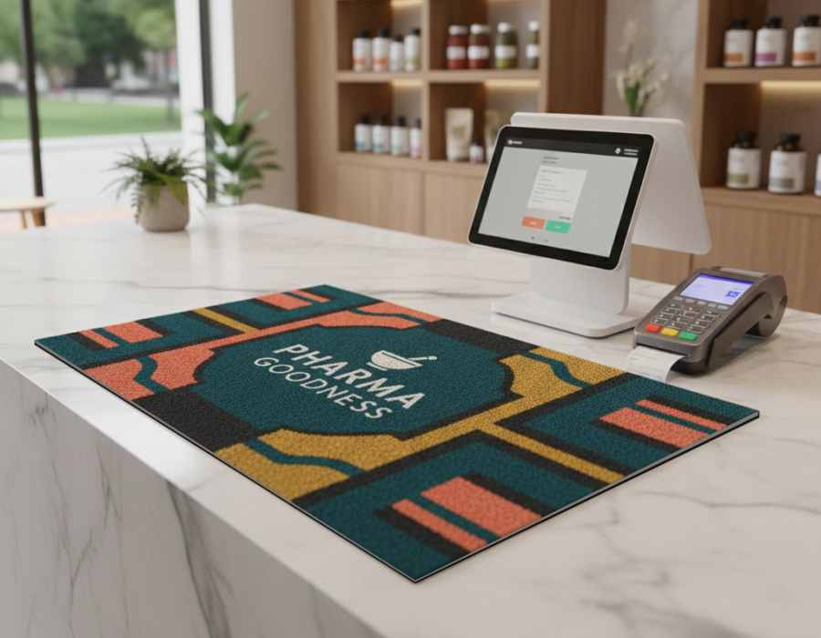 Custom Retail POS Carpet Mats - Vinyl Banner Printing